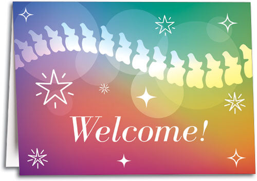 Rainbow Glow Welcome Customisable Folding Card – Smart Practice Australia
