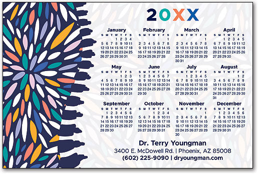 Fine Floral Spine Calendar Postcard – Smart Practice Australia