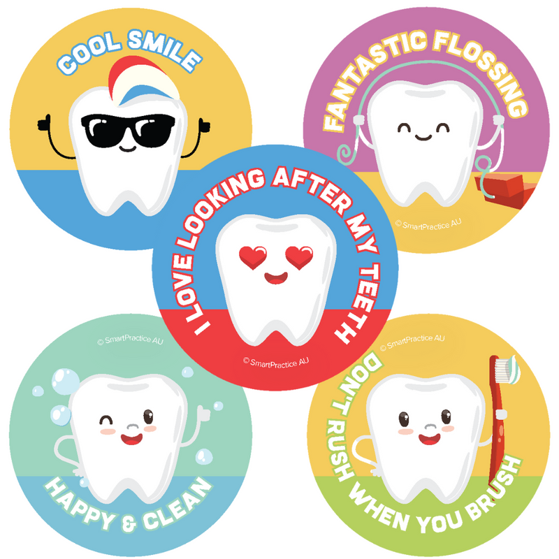 Dental Patient Sticker Assortment (100pk) – Smart Practice Australia