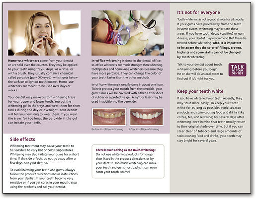 ADA Brochure: Tooth Whitening For a Brighter Smile – Smart Practice ...