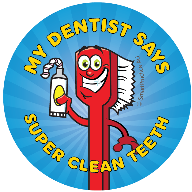 Super Clean Teeth Stickers (100pk) – Smart Practice Australia