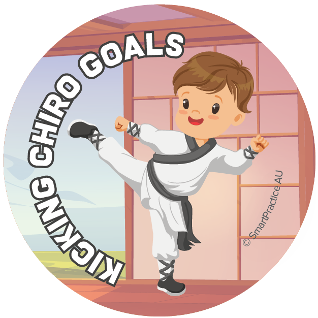Kicking Chiro Goals Stickers (100pk) – Smart Practice Australia